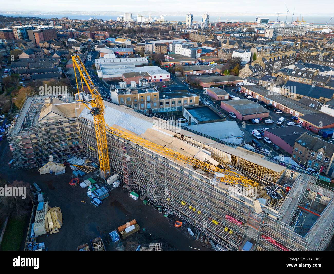 November, 2023. Construction crane collapse this morning at Drum ...