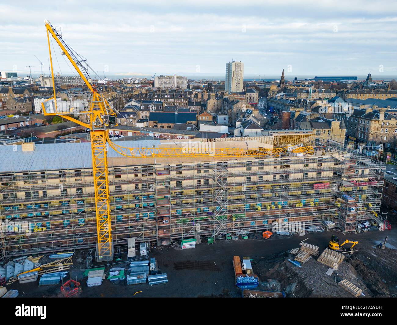 November, 2023. Construction crane collapse this morning at Drum ...