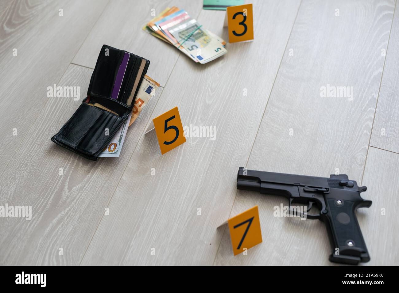 Crime scene investigation - numbering of evidences after the murdering ...