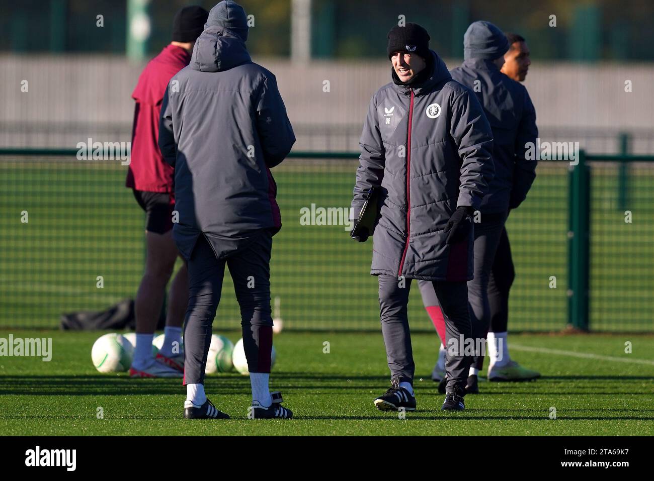 Aston Villa manager Unai Emery during a training session at the ...