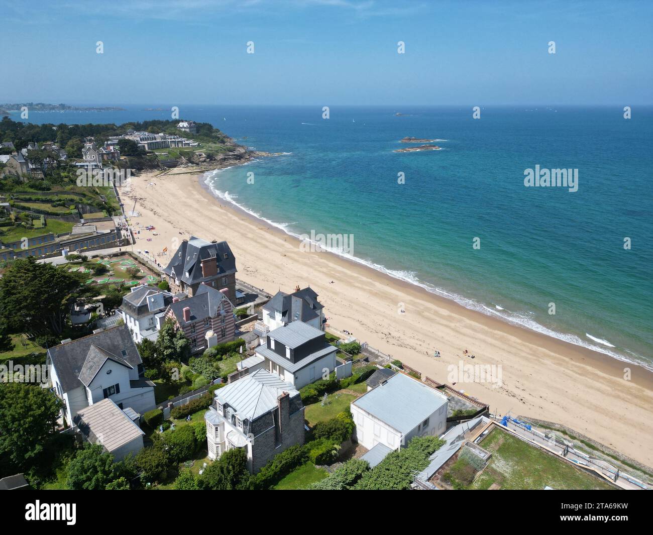 Plage Saint-Enogat Dinard Brittany France drone,aerial Stock Photo - Alamy