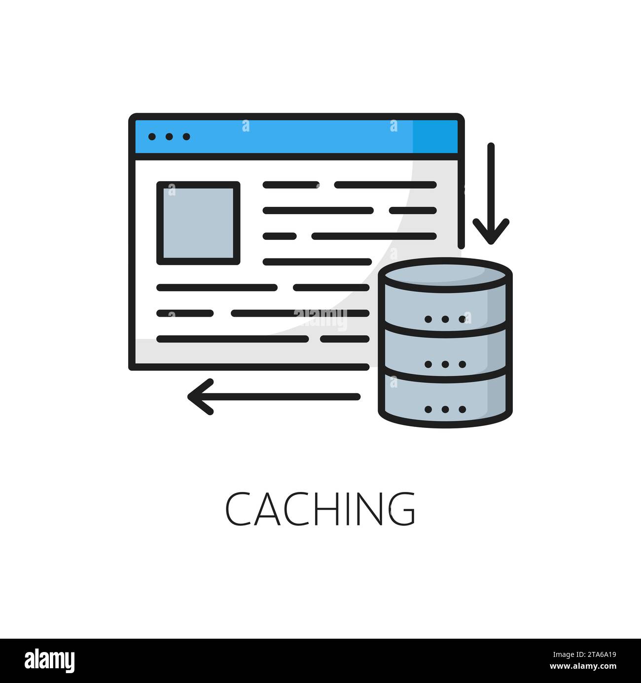 Caching. CDN. Content delivery network icon, website technology thin ... Caching. CDN. Content delivery network icon, website technology thin ...