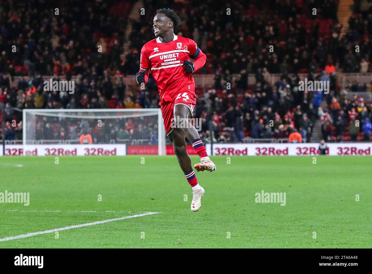 Alex Bangura of Middlesbrough Celebrates scoring 4-0 - Middlesbrough v ...