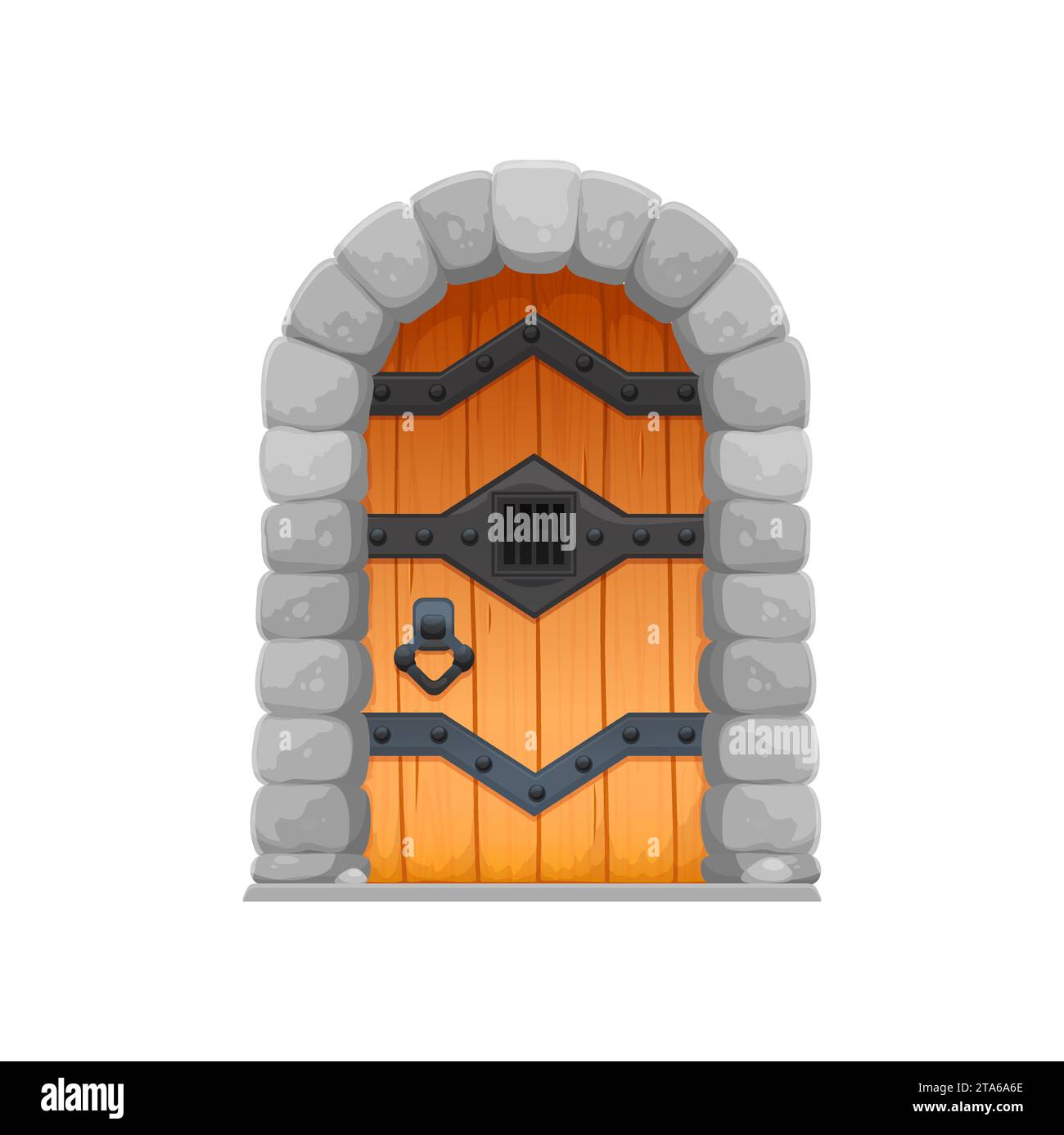 Handle on church door Stock Vector Images - Alamy