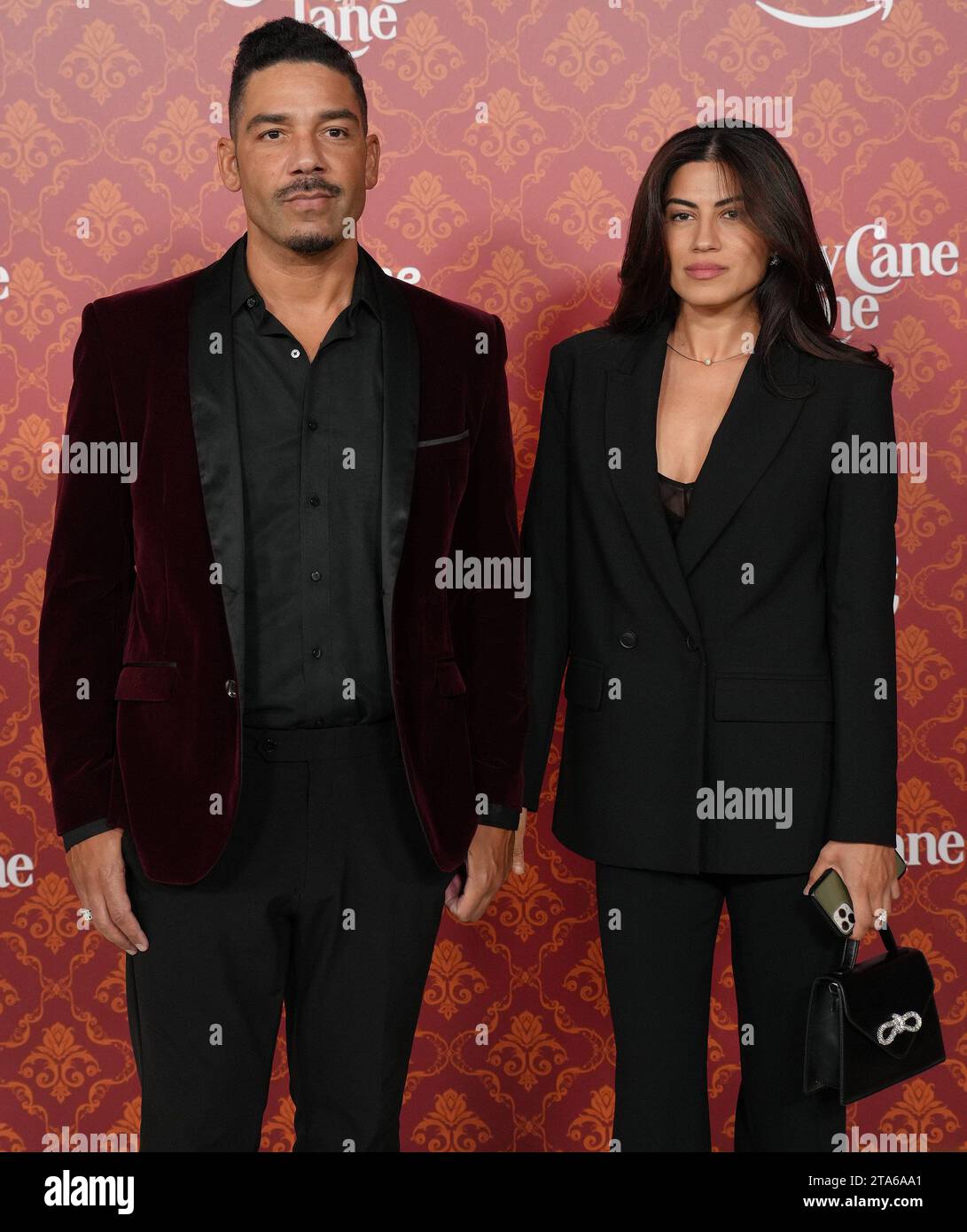 Los Angeles, USA. 28th Nov, 2023. (L-R) Tiago Roberts and Guest arrives ...
