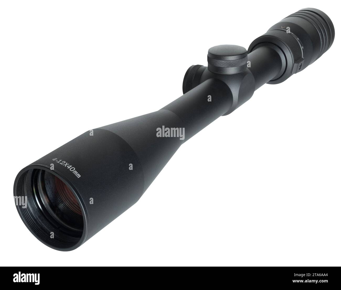 Magnified riflescope seen from the left side with 40 mm objective lens ...