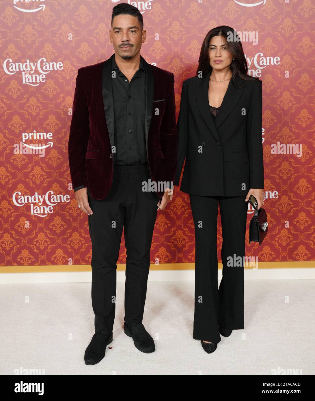 Los Angeles, USA. 28th Nov, 2023. (L-R) Tiago Roberts and Guest arrives ...