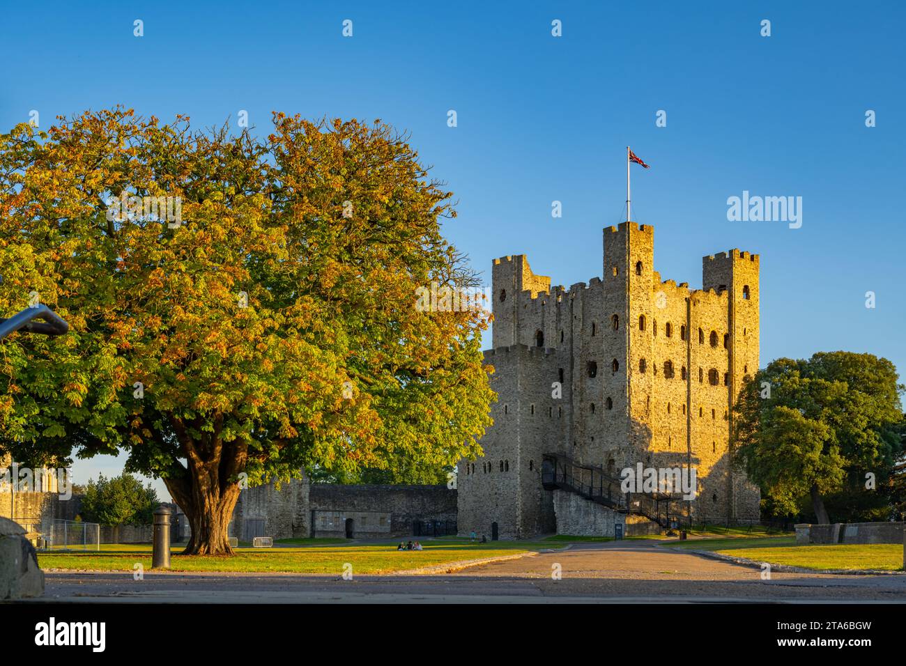 Rochester Castle Keep, Rochester Kent Stock Photo - Alamy