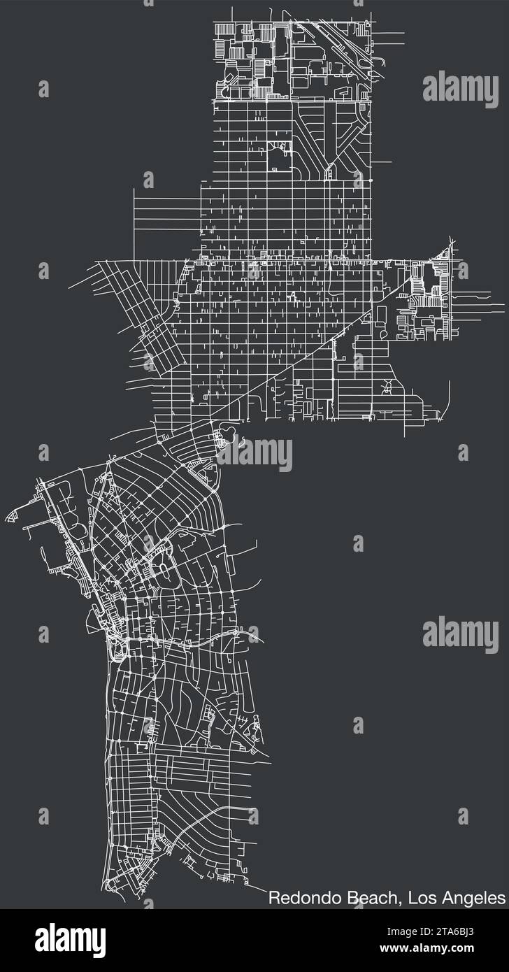 Street roads map of the CITY OF REDONDO BEACH, LOS ANGELES CITY COUNCIL ...