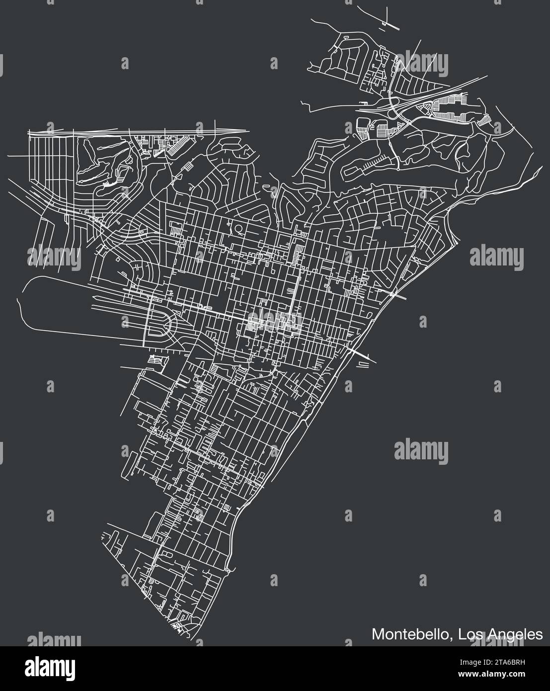 Street roads map of the CITY OF MONTEBELLO, LOS ANGELES CITY COUNCIL ...