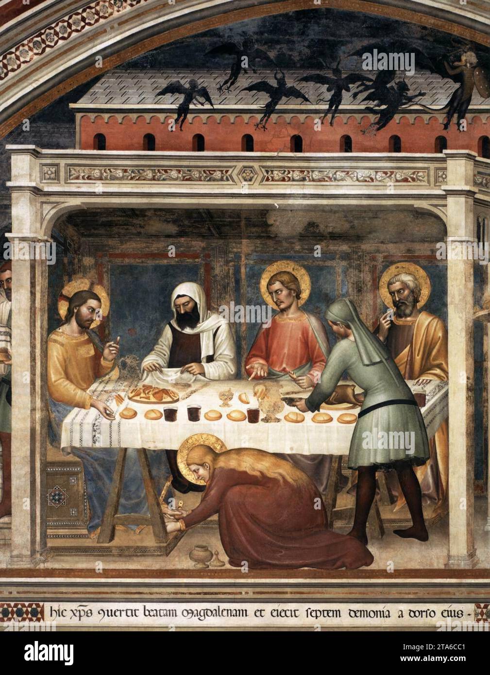 Feast in the House of Simon the Pharisee (south wall, detail) 1365 by ...
