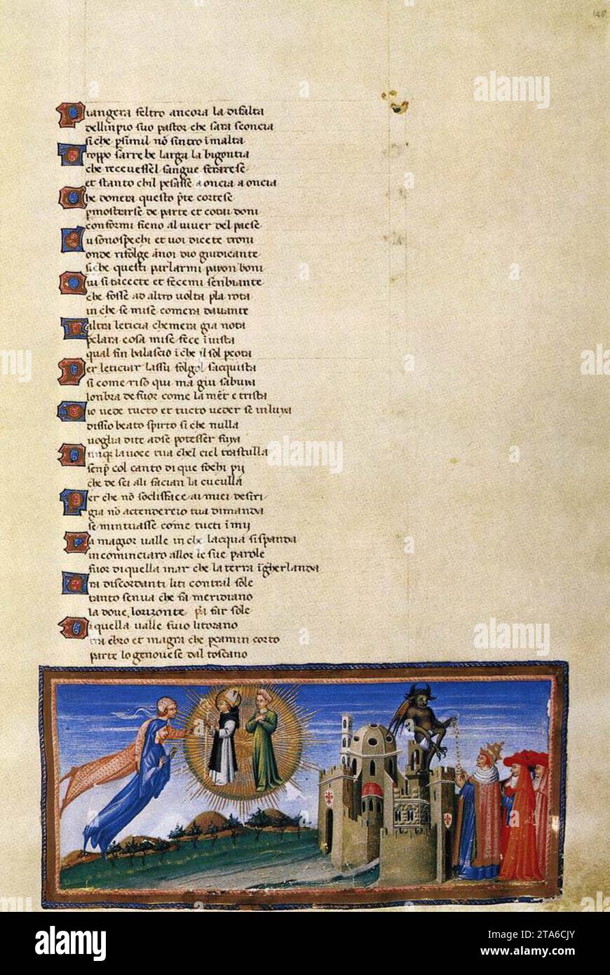 Dante: Divina Commedia 1440s by Giovanni Di Paolo Stock Photo - Alamy