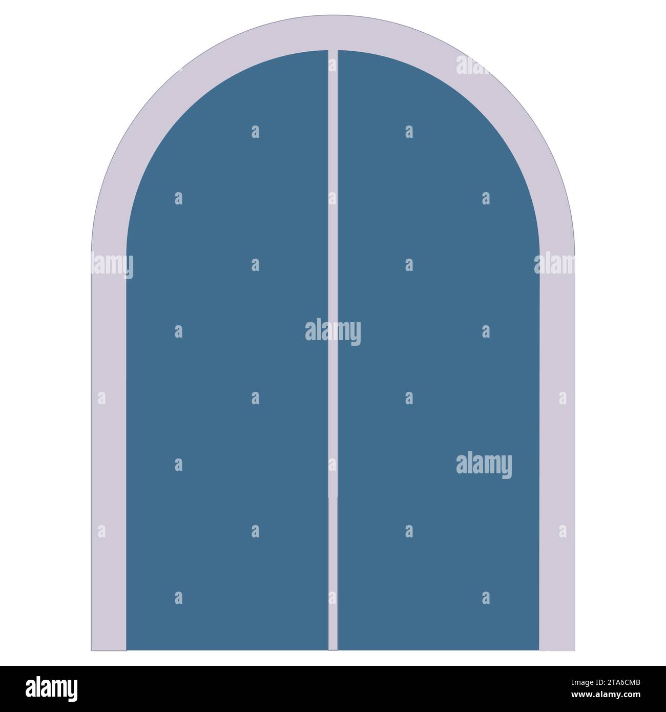 Arched window with lattice for home isolated on white background ...