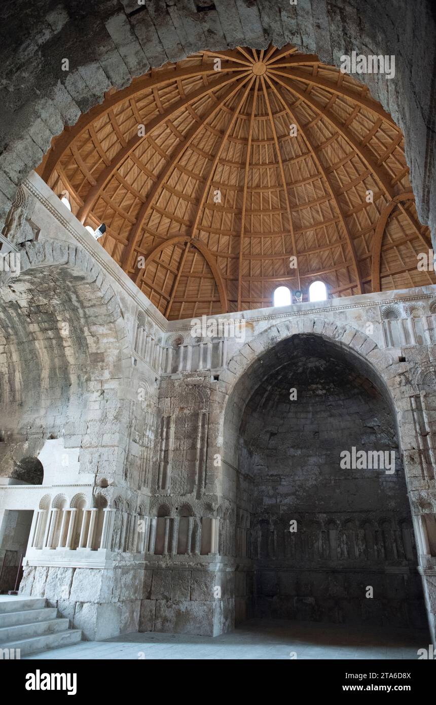 Amman Citadel. Umayyad Palace from 8th century, reconstructed dome ...
