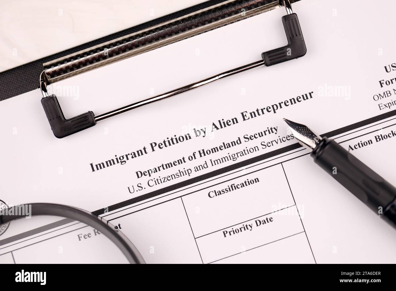 I-526 Immigrant Petition by Alien Entrepreneur blank form on A4 tablet ...