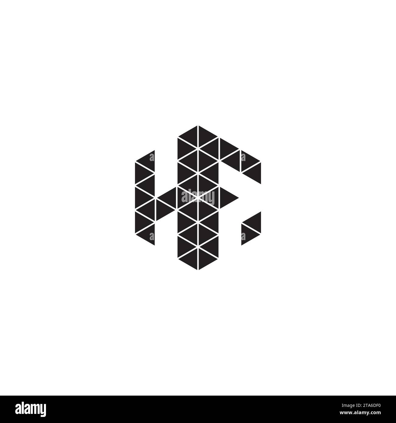 HF initial logo letters in high quality professional design that will ...