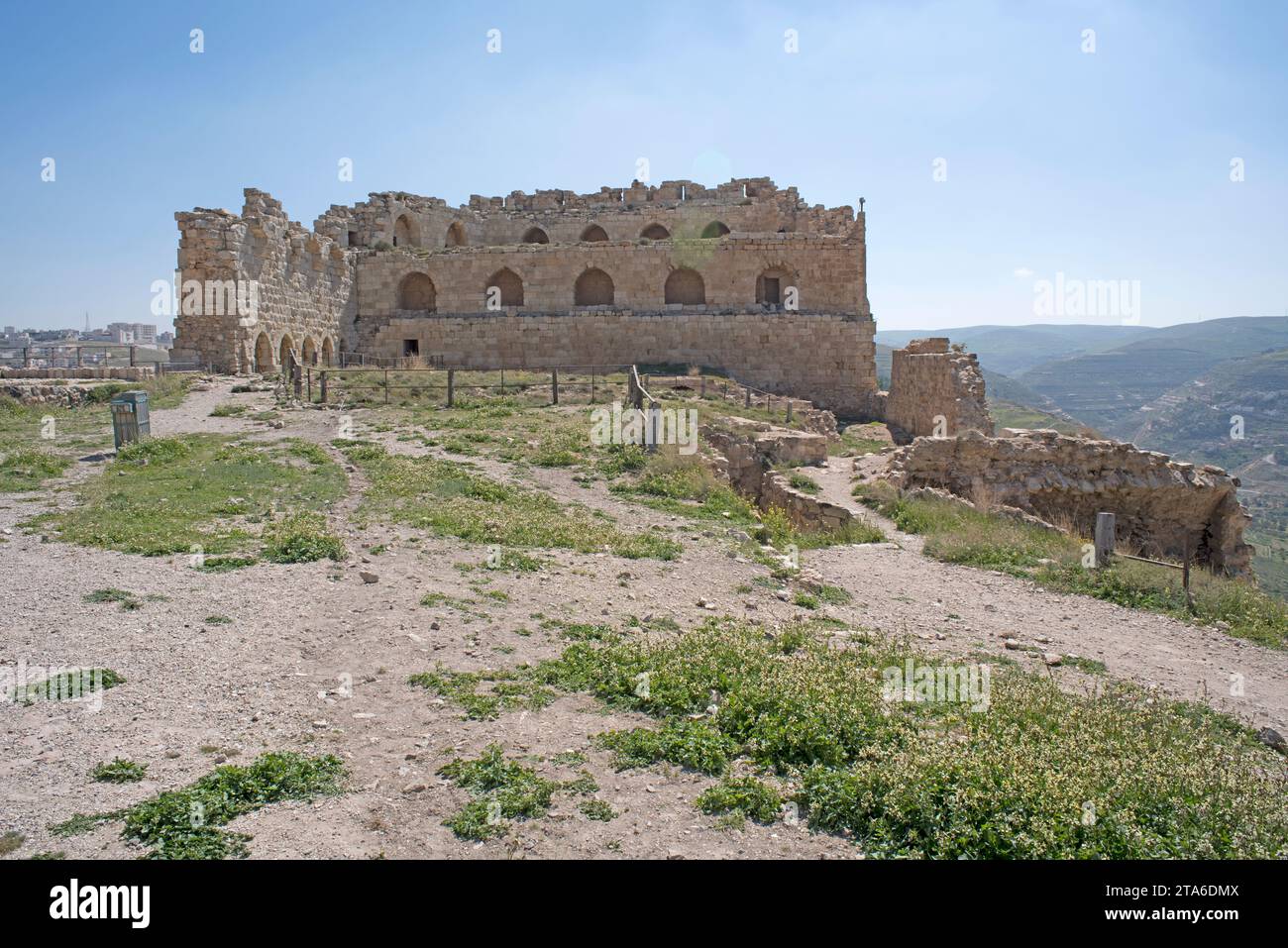 Kerak castle (12th century) is a Crusader castle. Al Karak, Jordan ...
