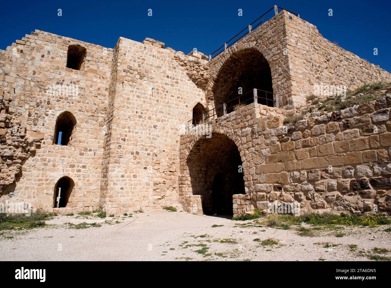 Kerak castle (12th century) is a Crusader castle. Al Karak, Jordan ...