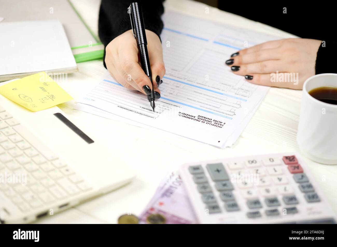 Accountant fill italian tax form F23 Payment model taxes duties ...