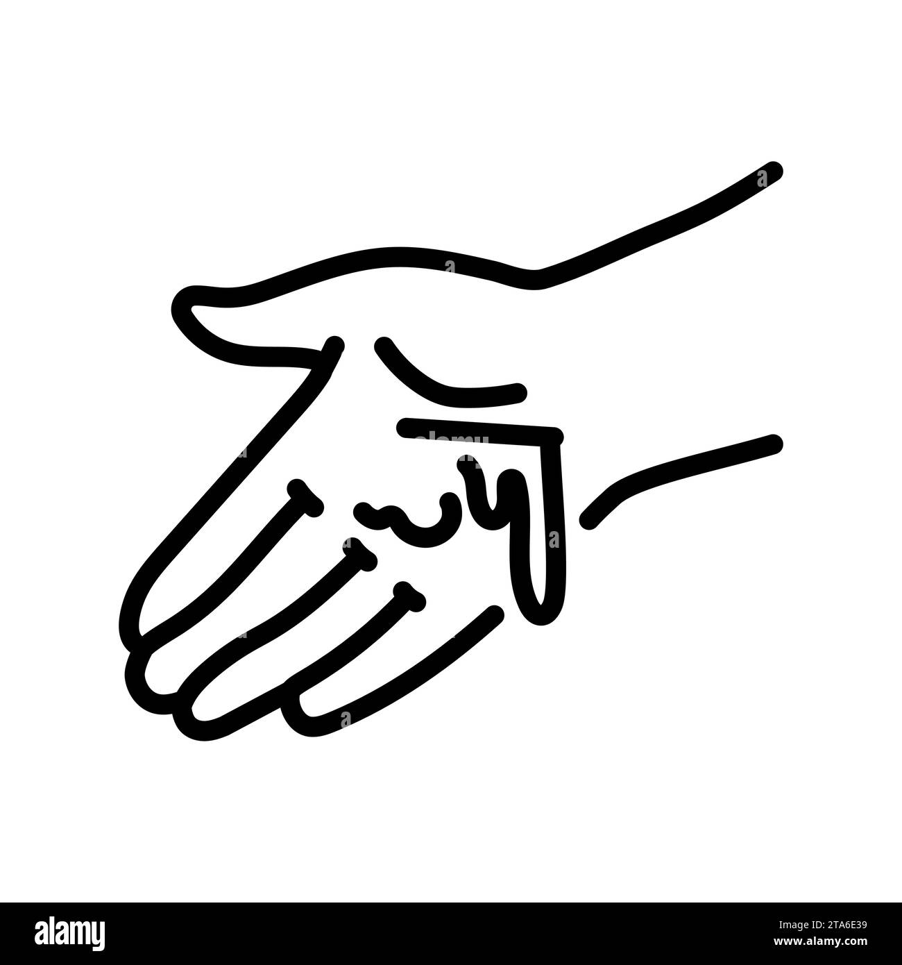 Bleeding from the hand black line icon. Injuries. Pictogram for web ...