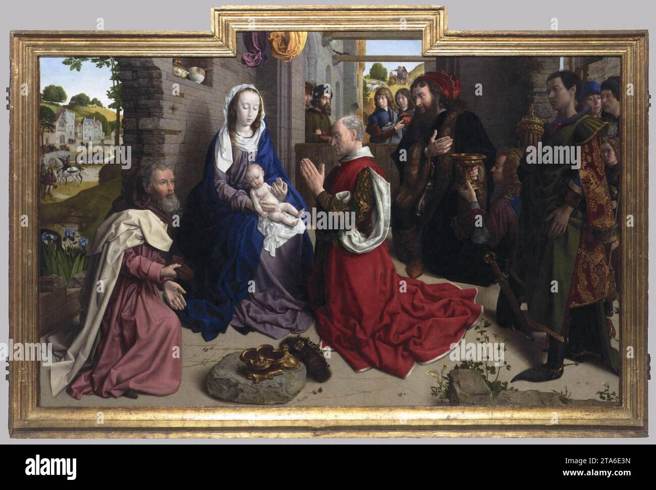 Monforte Altarpiece c. 1470 by Hugo Van Der Goes Stock Photo - Alamy
