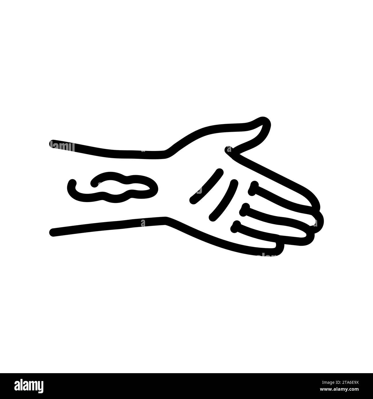 Bleeding from hand black line icon. Injuries. Pictogram for web page ...