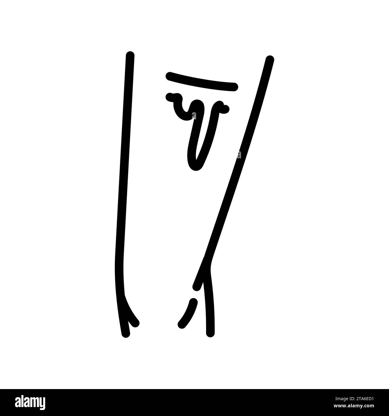 Blood on the leg (cut on the thigh) black line icon. Injuries ...