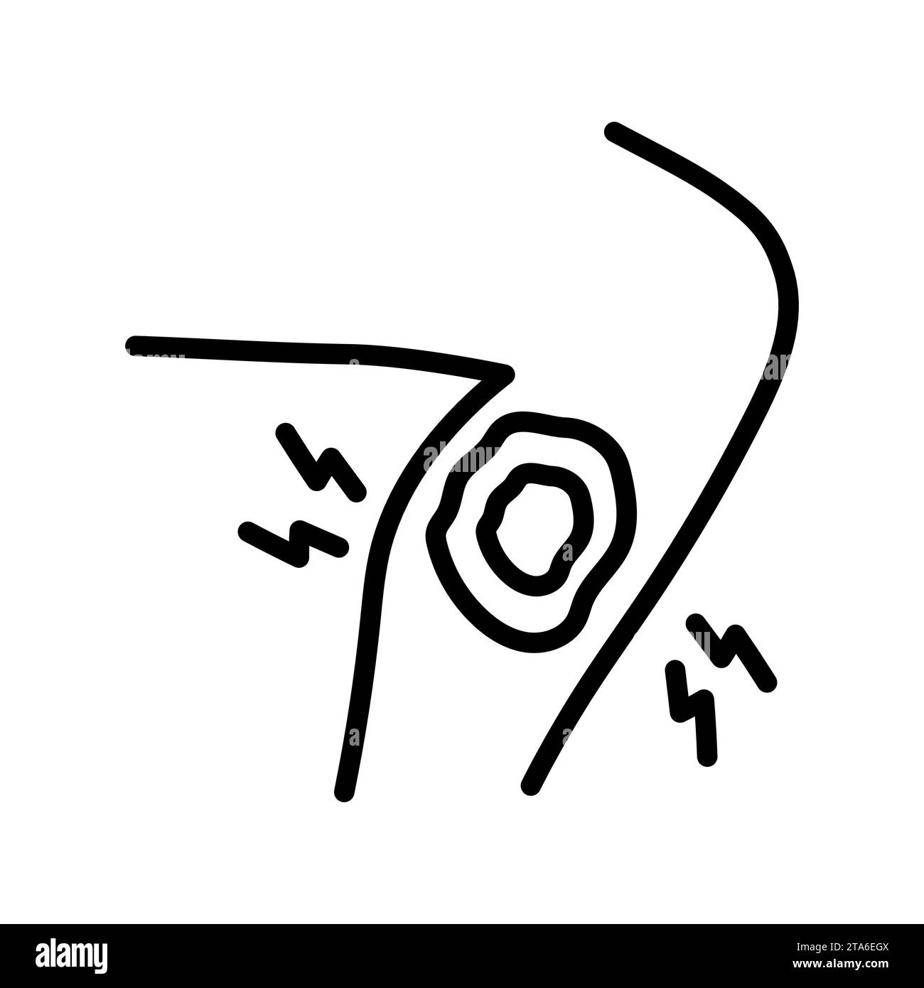 Capillary bleeding from leg black line icon. Injuries. Pictogram for ...