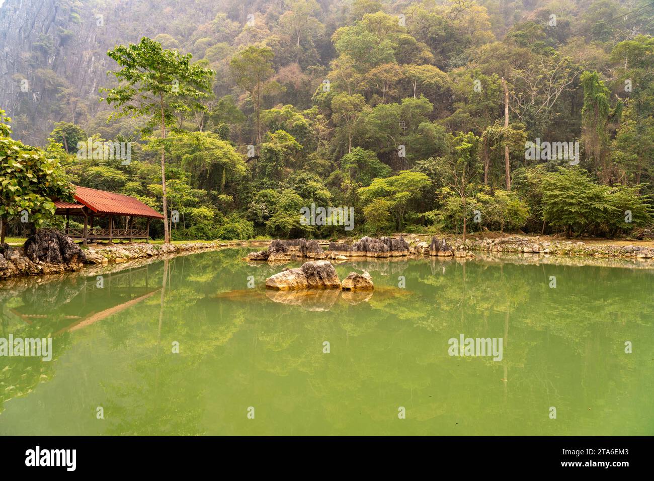Badestelle Blue Lagoon 2 bei Vang Vieng, Laos, Asien | Swimming area ...