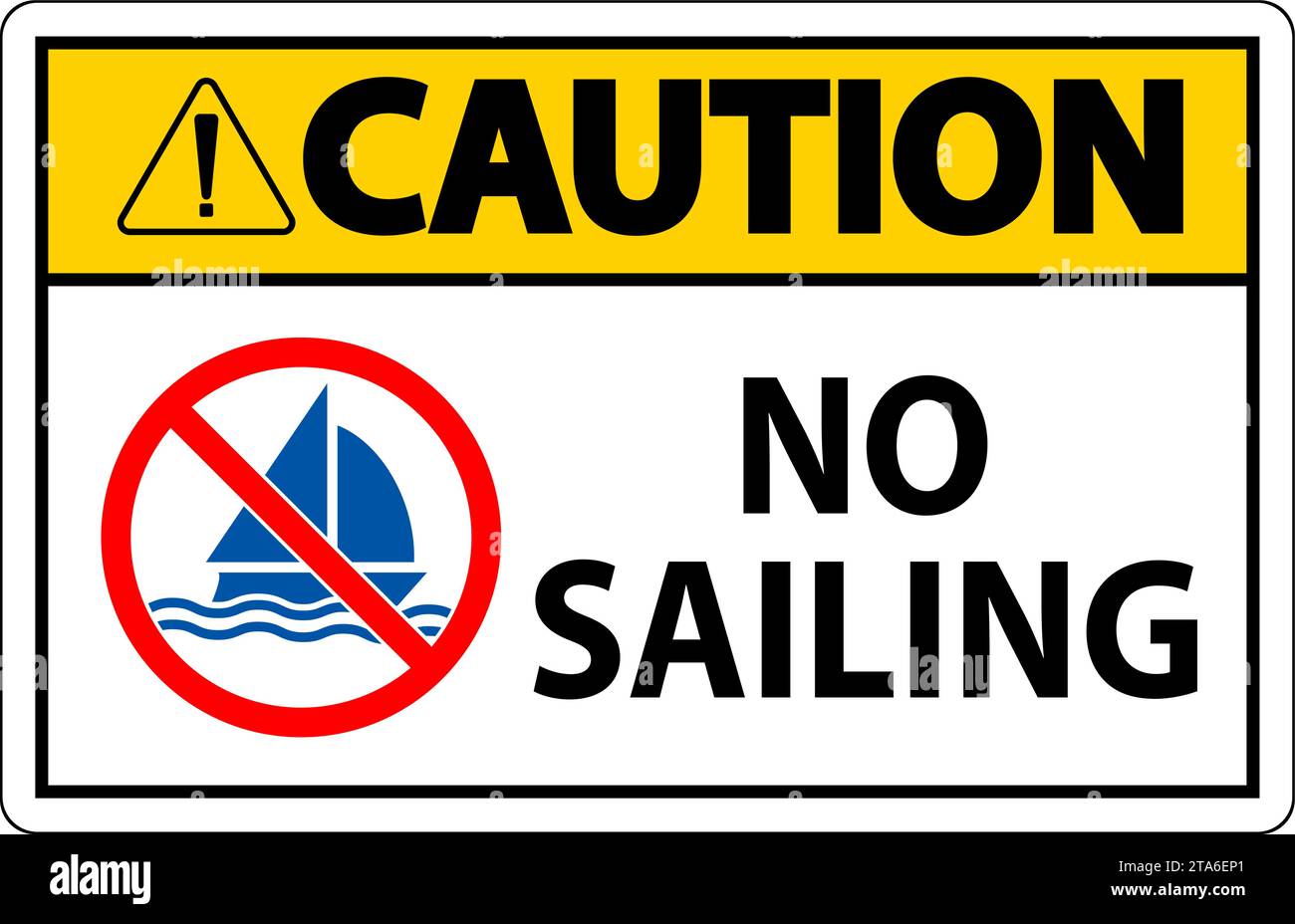 Water Safety Sign Attention, No Sailing Stock Vector Image & Art - Alamy