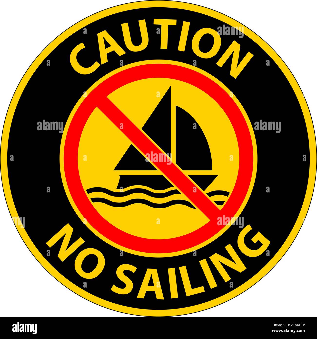 Water Safety Sign Attention, No Sailing Stock Vector Image & Art - Alamy