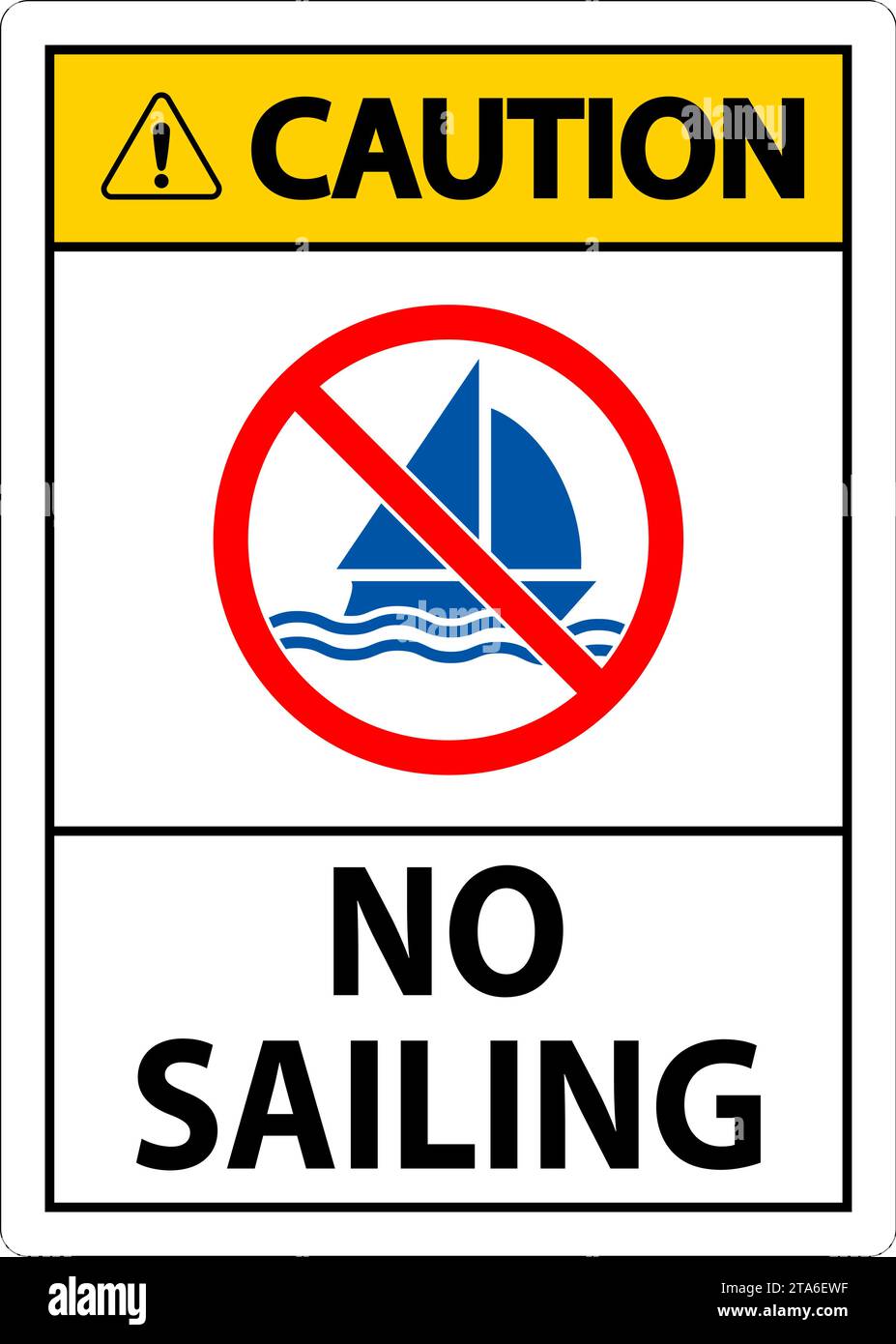 Water Safety Sign Attention, No Sailing Stock Vector Image & Art - Alamy