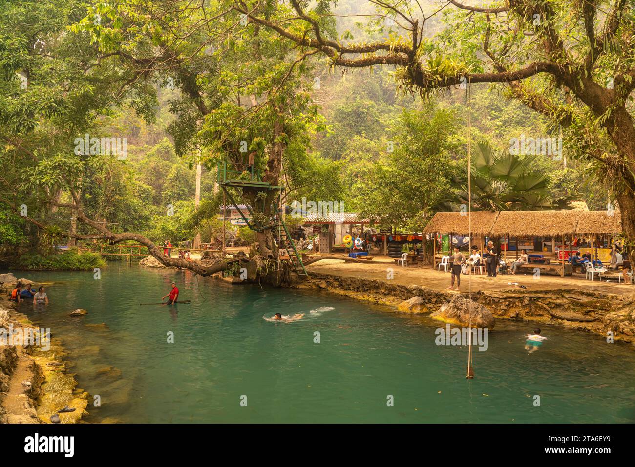 Blue lagoon vang vieng laos hi-res stock photography and images - Alamy