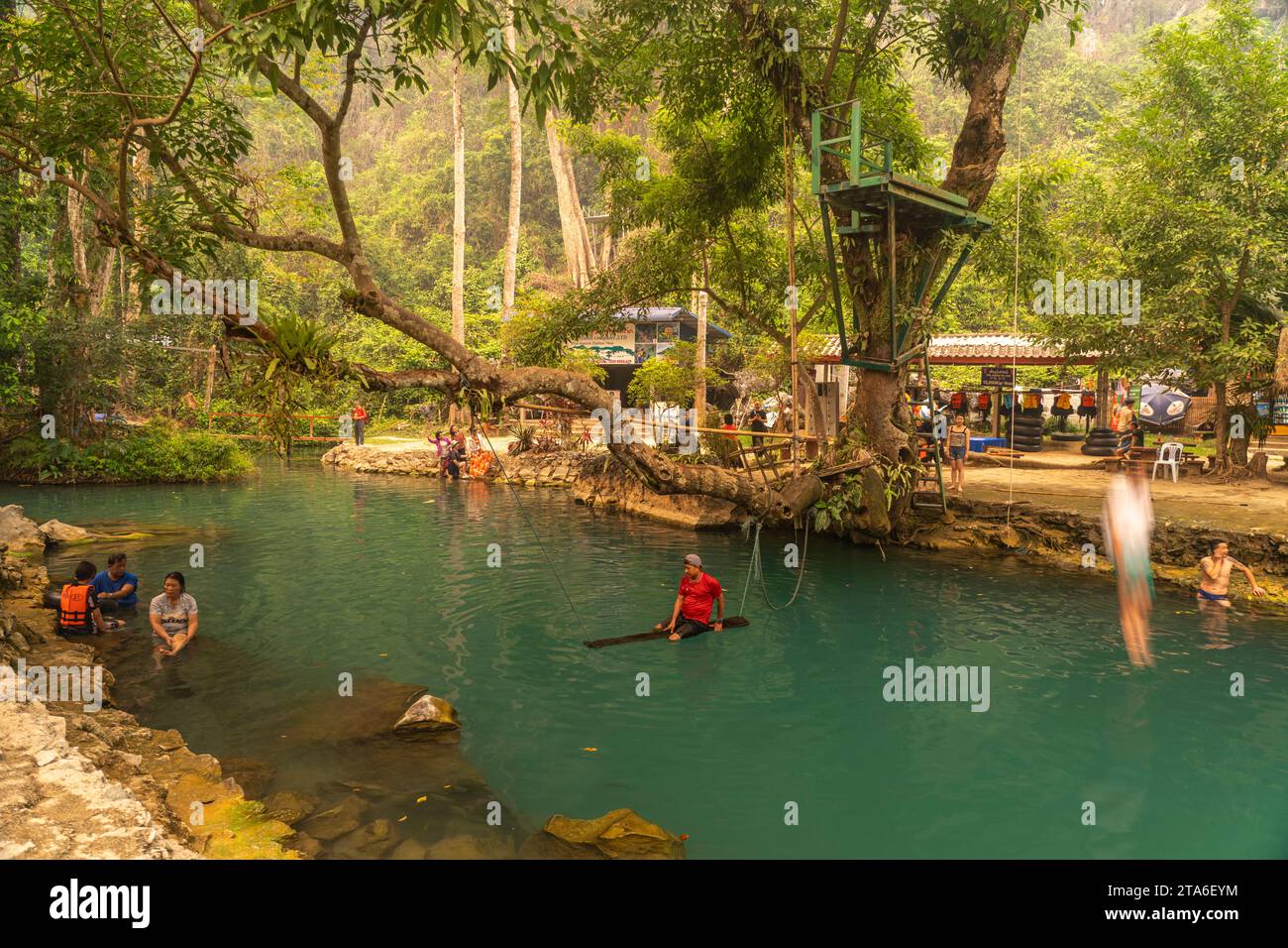 Blue Lagoon 1 bei Vang Vieng, Laos, Asien | Blue Lagoon 1 near Vang ...