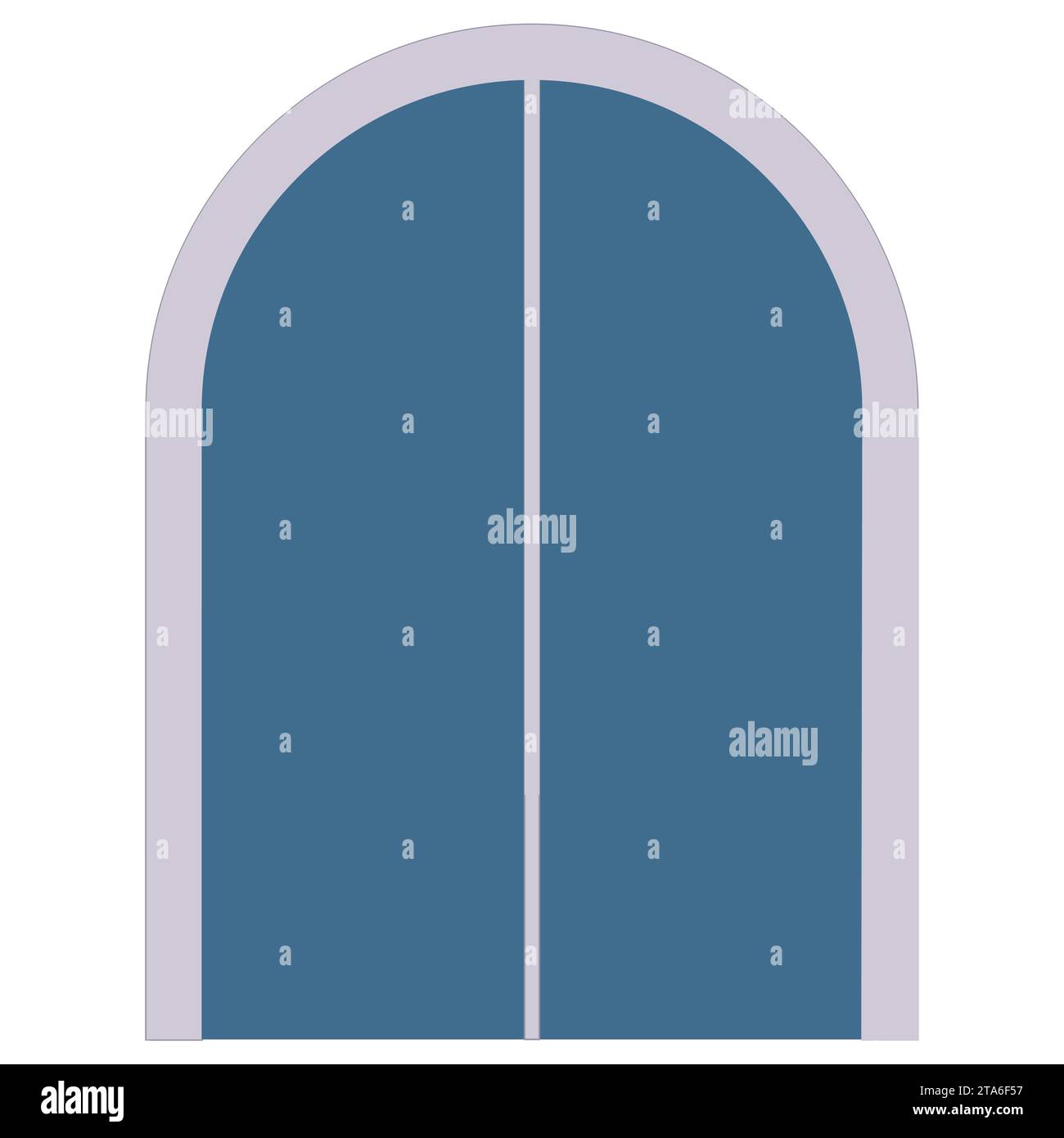 Arched window with lattice for home isolated on white background ...