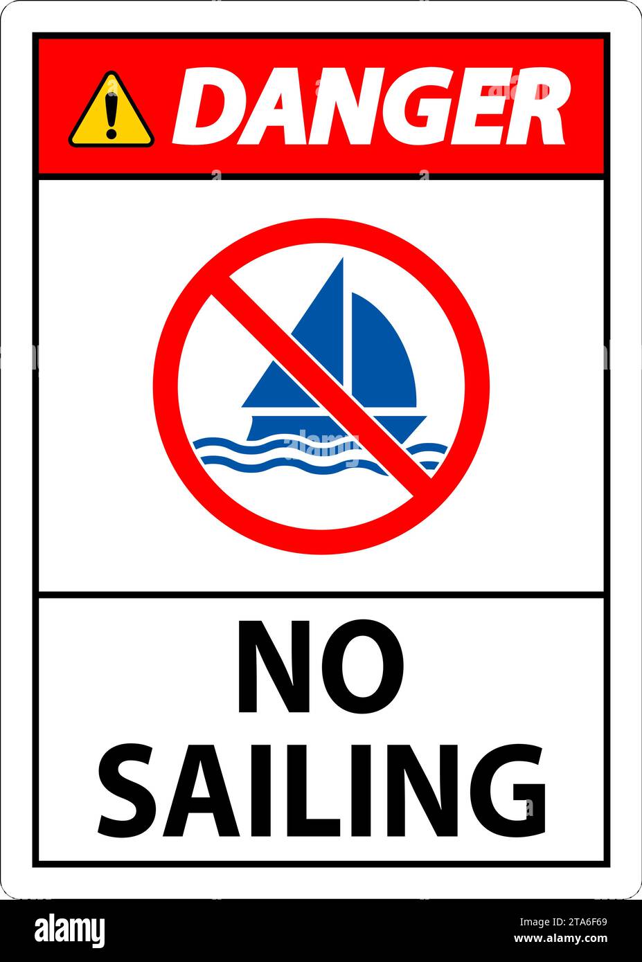 Water Safety Sign Attention, No Sailing Stock Vector Image & Art - Alamy