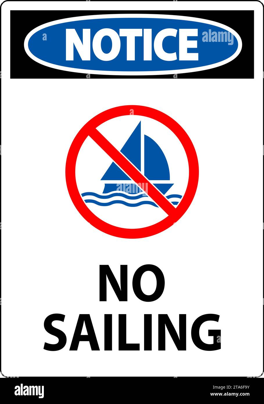 Water Safety Sign Attention, No Sailing Stock Vector Image & Art - Alamy
