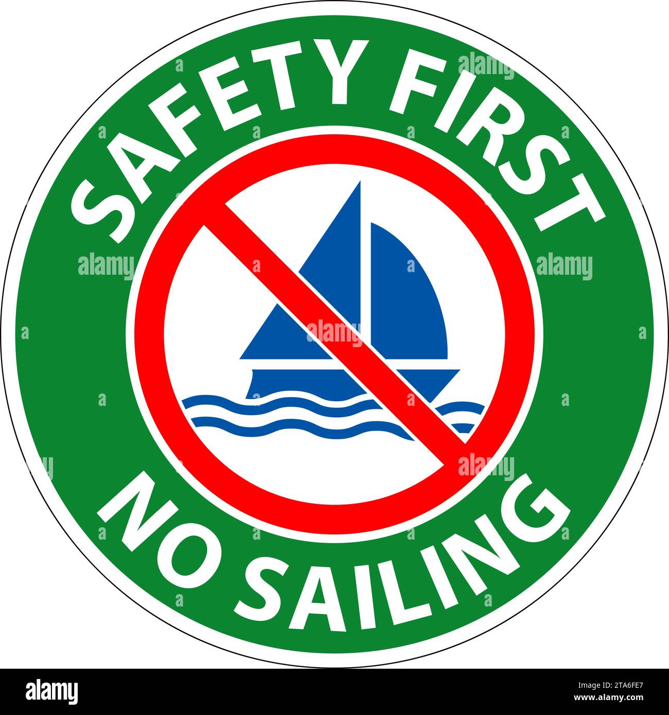 Water Safety Sign Attention, No Sailing Stock Vector Image & Art - Alamy