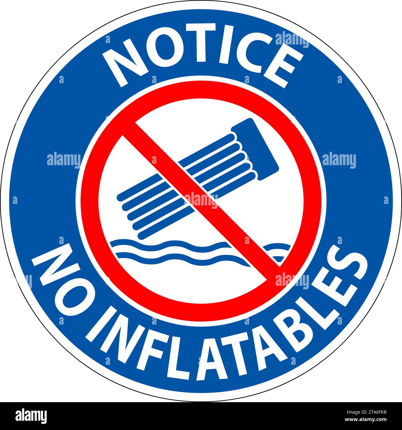Water Safety Sign Attention, No Inflatables Stock Vector Image & Art ...