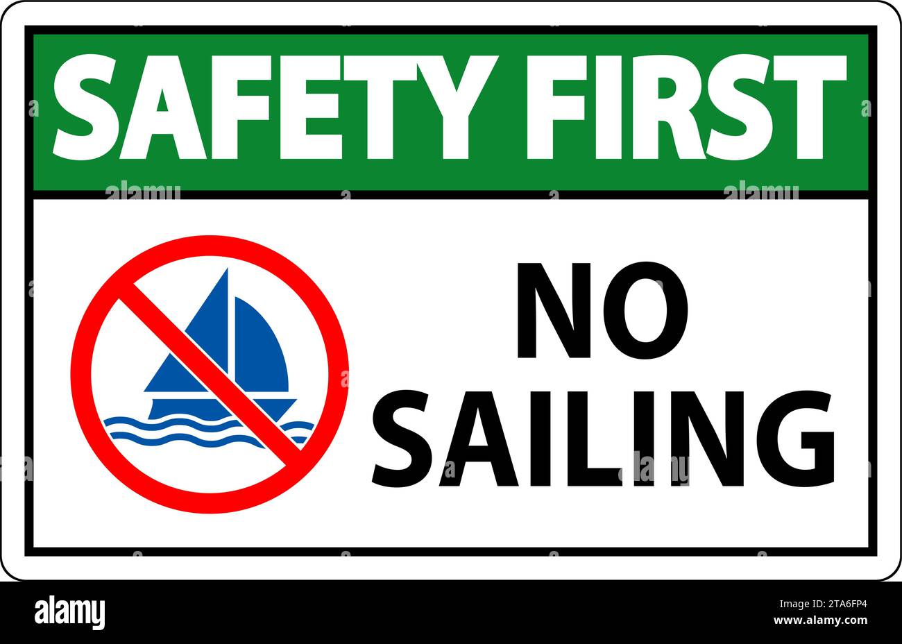 Water Safety Sign Attention, No Sailing Stock Vector Image & Art - Alamy