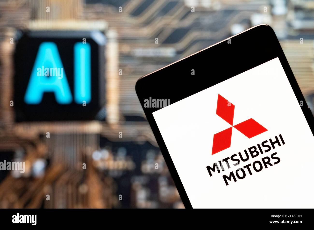 In this photo illustration, the Japanese multinational automotive ...