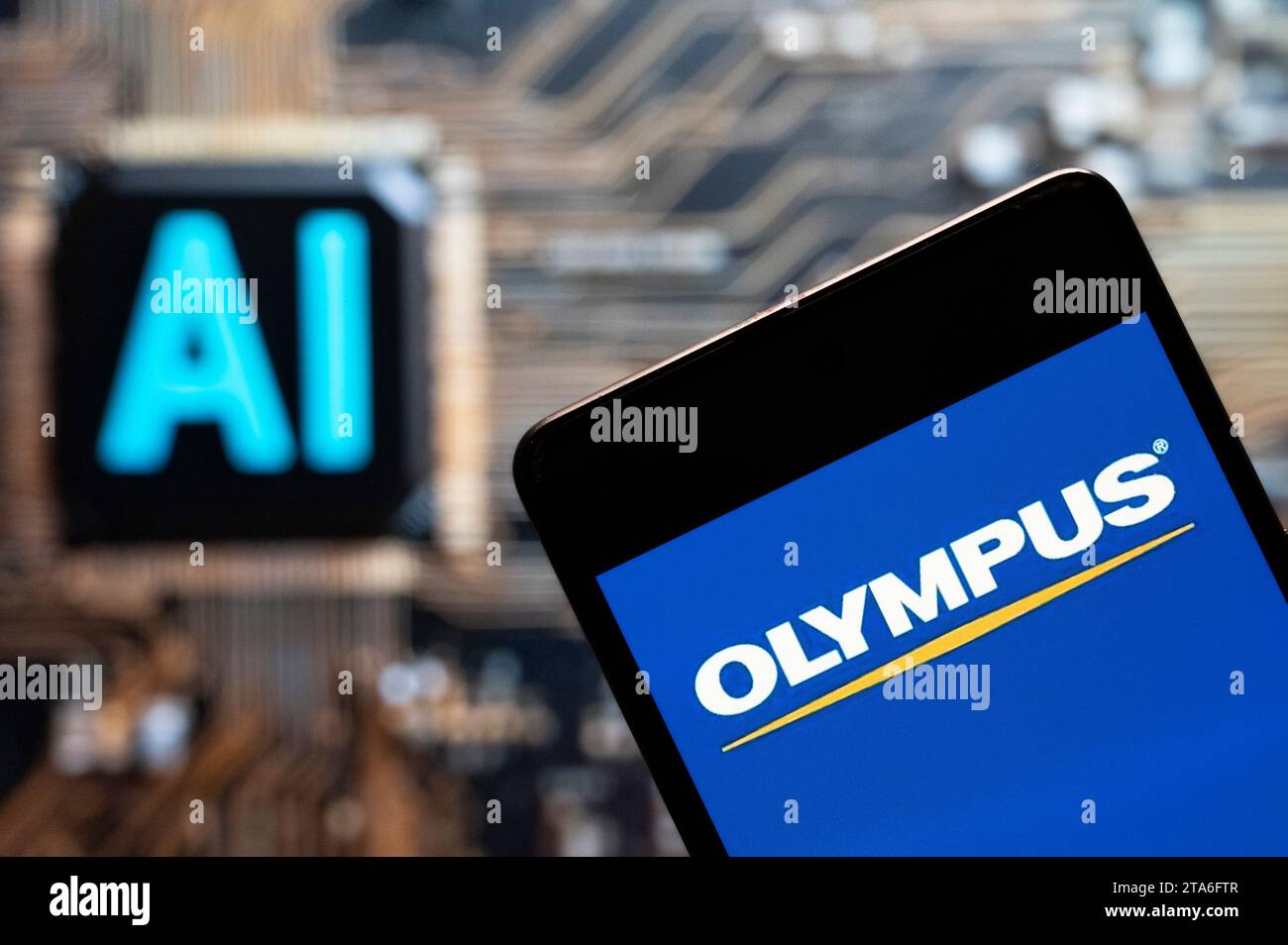 In this photo illustration, the Japanese electronics manufacturer and ...