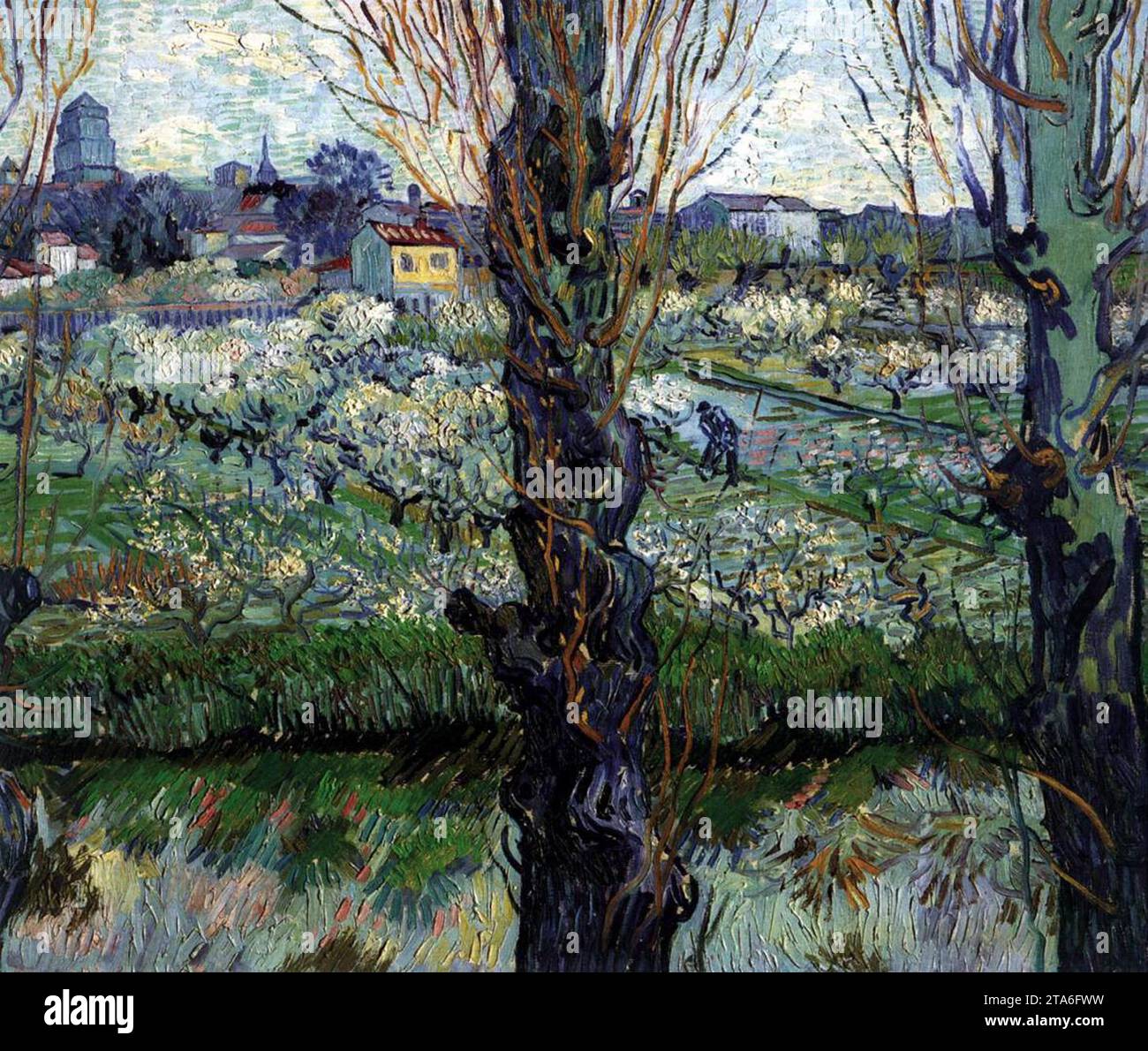 Orchard in Blossom with View of Arles April 1889, Arles by Vincent Van ...