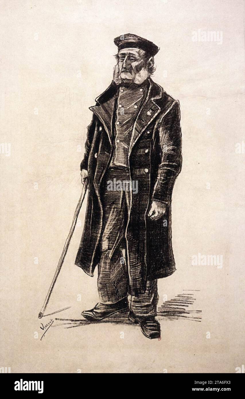 Blind Pensioner with a Stick November 1882, The Hague by Vincent Van ...