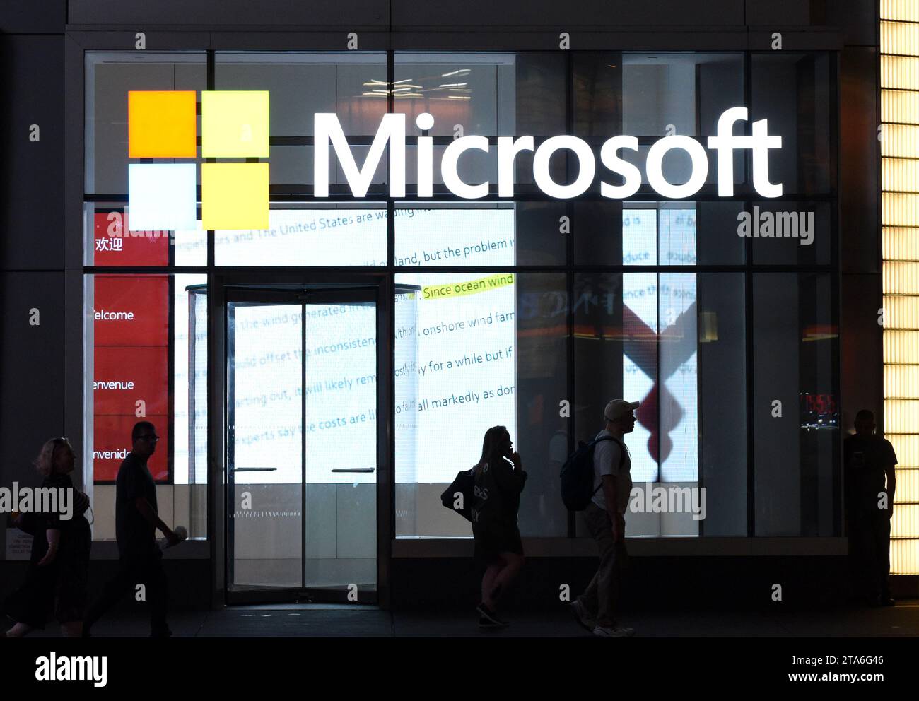 New York, USA - May 30, 2018: Microsoft store in New York City Stock ...
