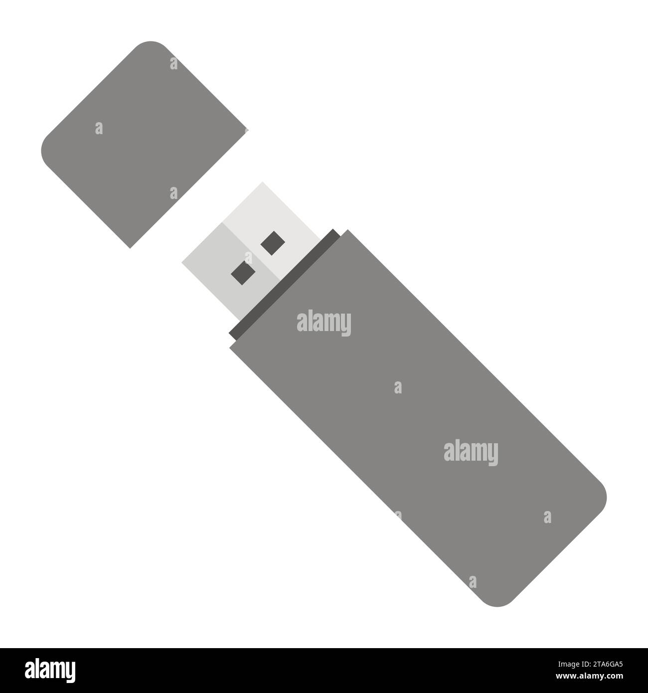 Usb flash drive icon isolated on white background. Vector illustration ...