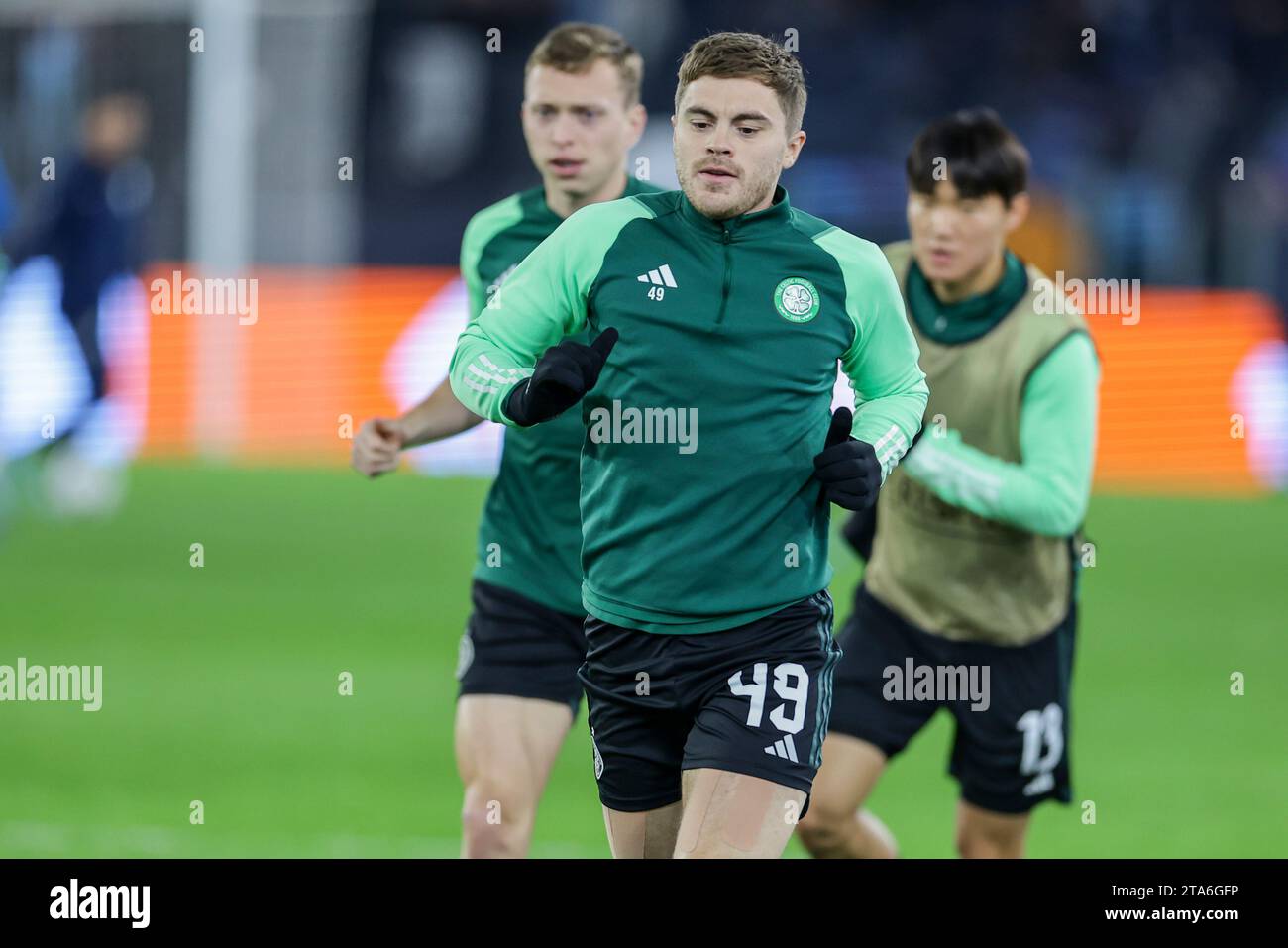 Celtic's Scottish midfielder James Forrest looks during the UEFA ...