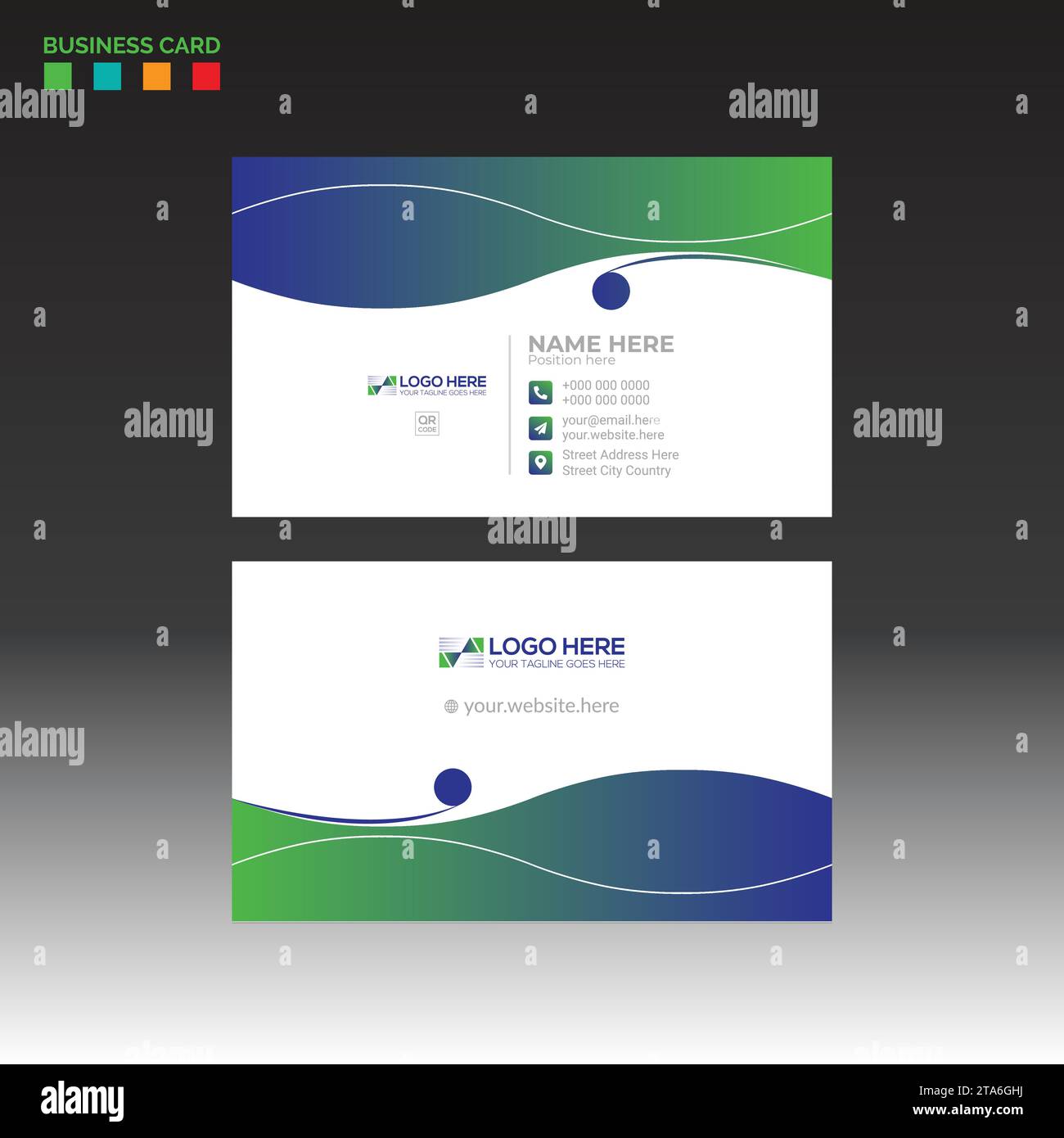 vector business card design for corporate and any best company use ...