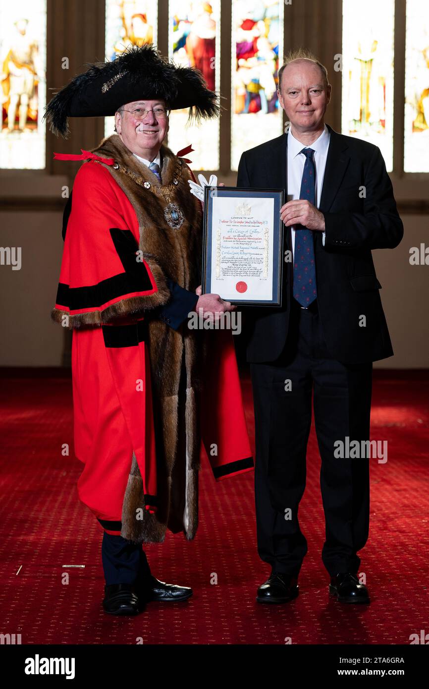 Lord Mayor of the City of London Michael Mainelli with Professor Sir ...