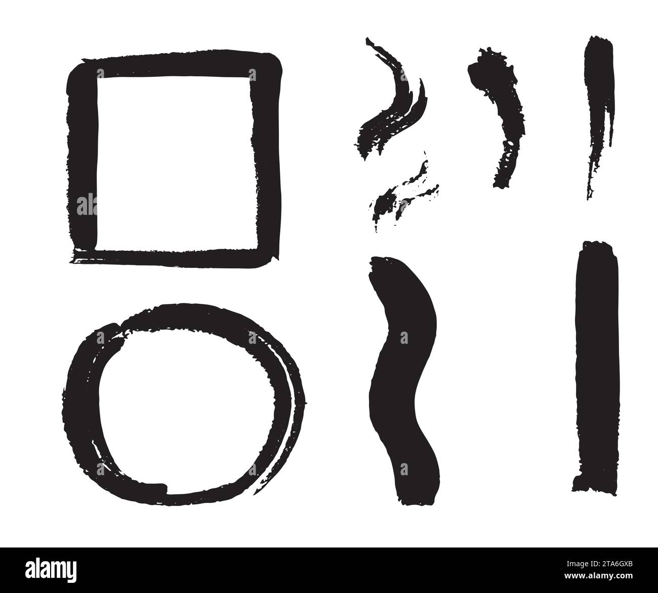 Black ink vector brush strokes Stock Vector Image & Art - Alamy